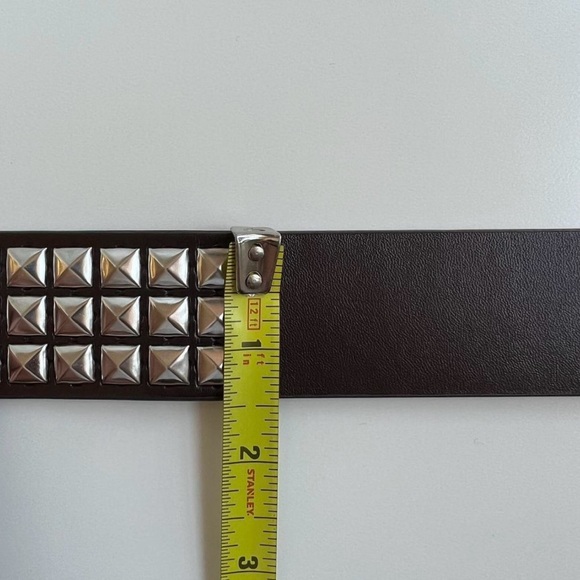 Accessories | 2k 200s Classic Pyramid Studded Brown And Silver Goth Emo ...